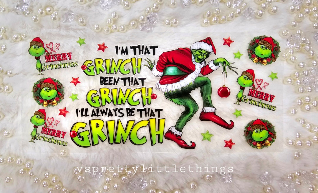 16 Oz UV DTF 24 Christmas Thief Decal Cup Wrap Ready to Apply No Heat ...