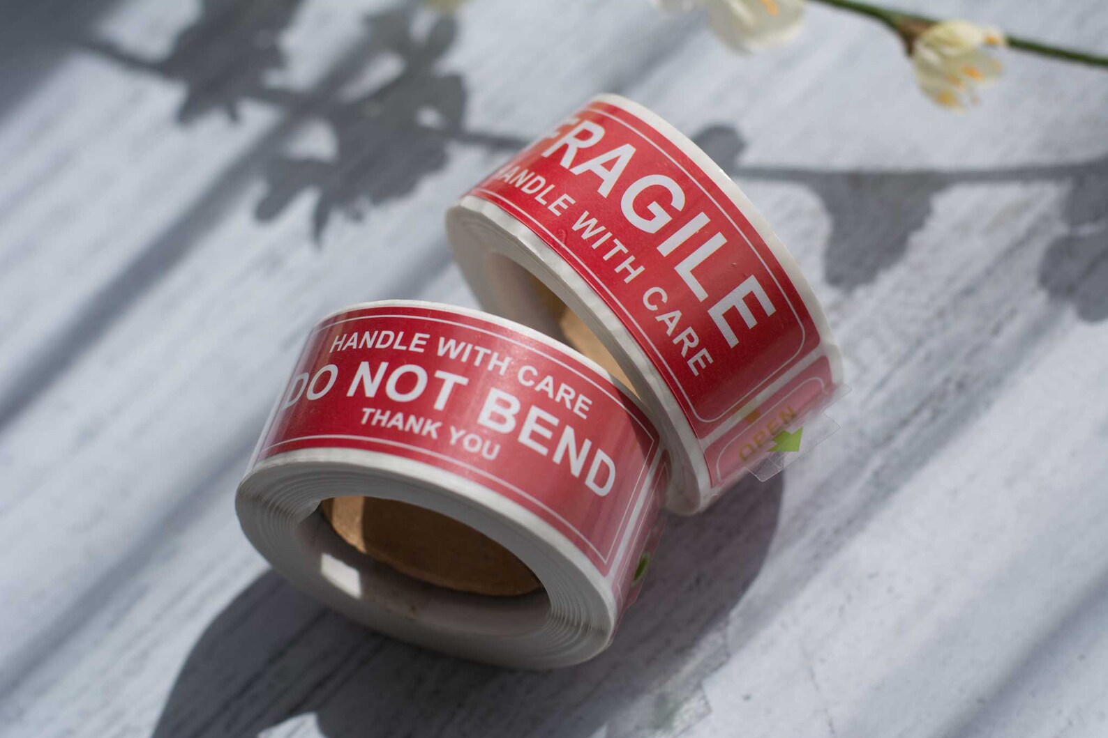 FREE SHIPPING Red Warning Label Roll 150 Labels, Fragile Handle With ...