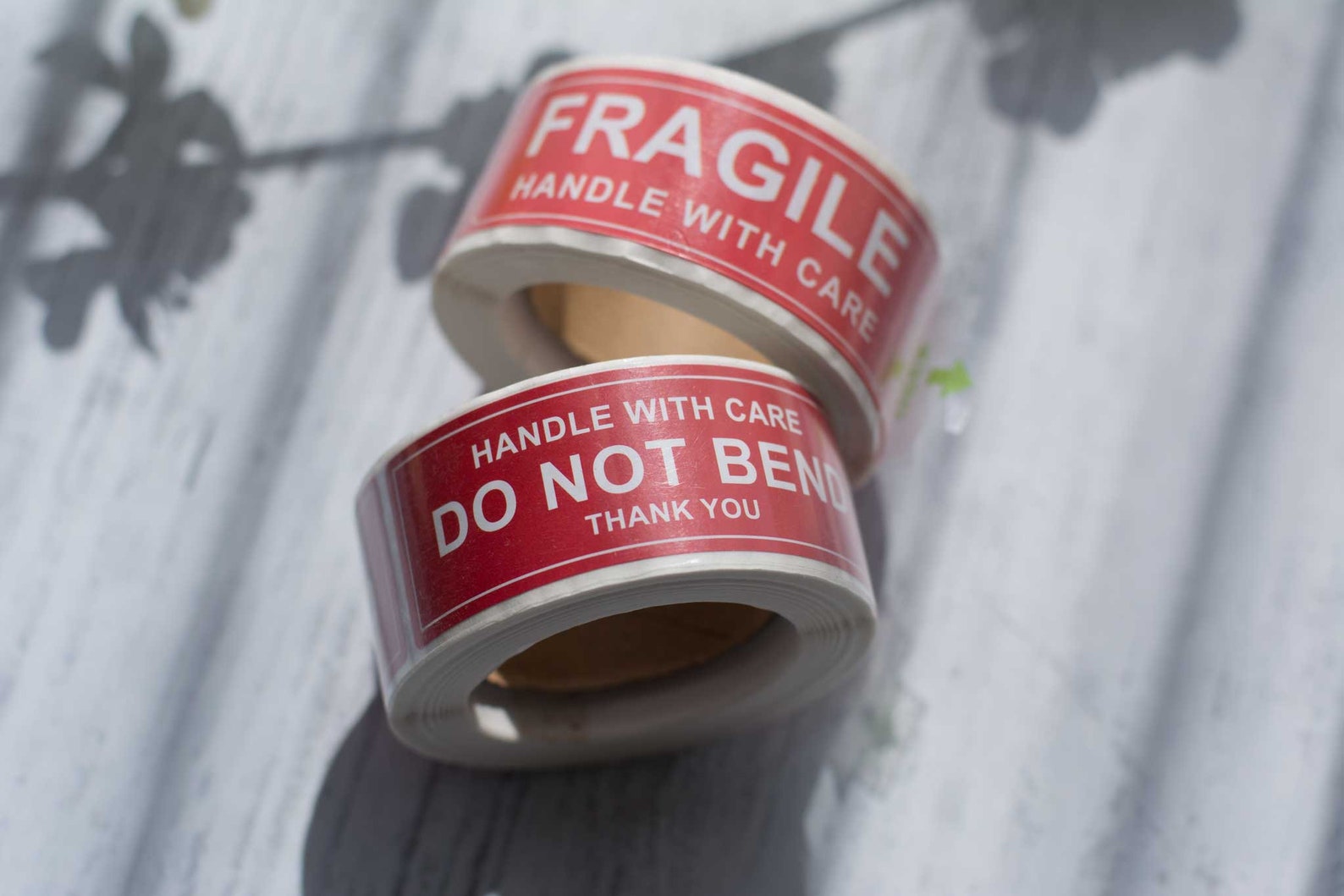 FREE SHIPPING Red Warning Label Roll 150 Labels, Fragile Handle With ...