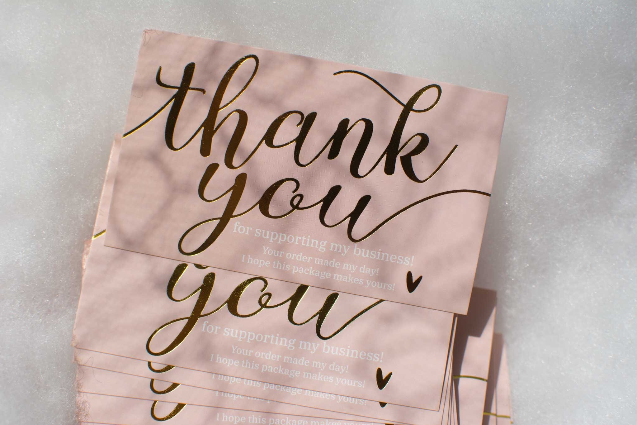 50 Small THANK YOU Cards, Thanks Gorgeous, Beyond Grateful, Thank You ...
