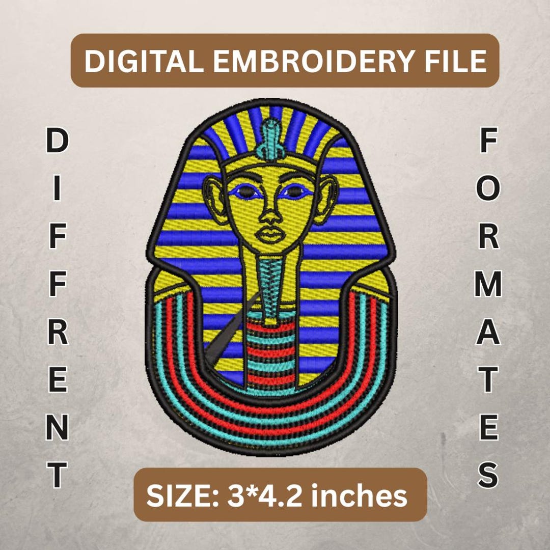 Shriner Pharaoh Face Embroidery Design: Fraternal Emblem Digital File ...