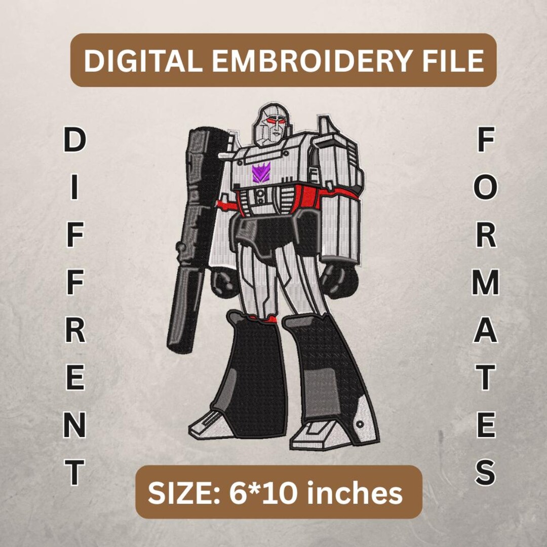 Transformer Embroidery Design | Robot Hero Machine Embroidery File ...