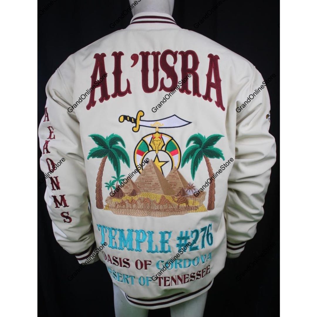 Custom Embroidered Shriner Varsity Jacket: Masonic Fraternity Apparel ...