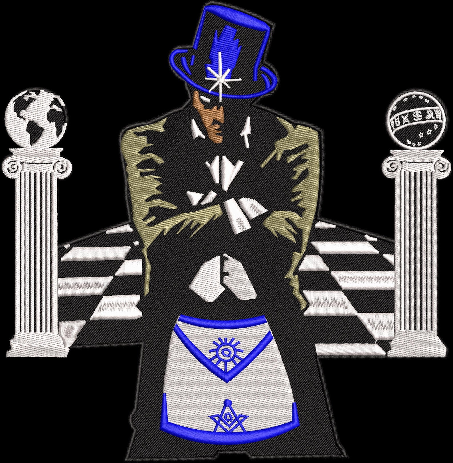Masonic Embroidery File, Square and Compasses Digital Design, Freemason ...