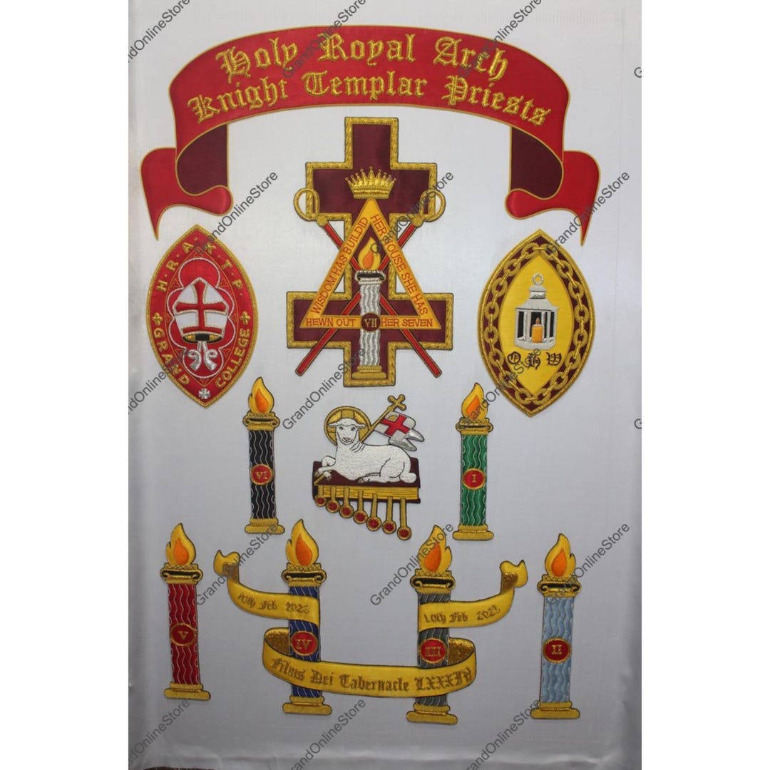Gold Bullion Embroidered Masonic Knights Templar Altar Cloth - Etsy