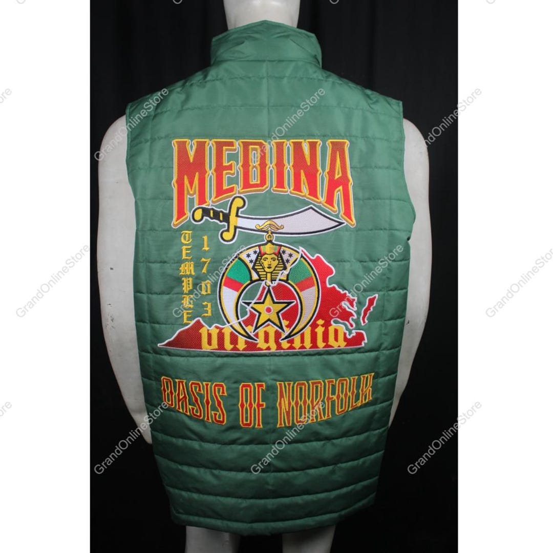 Embroidered Shriner Vest, Masonic Regalia, Shrine Club Apparel - Etsy