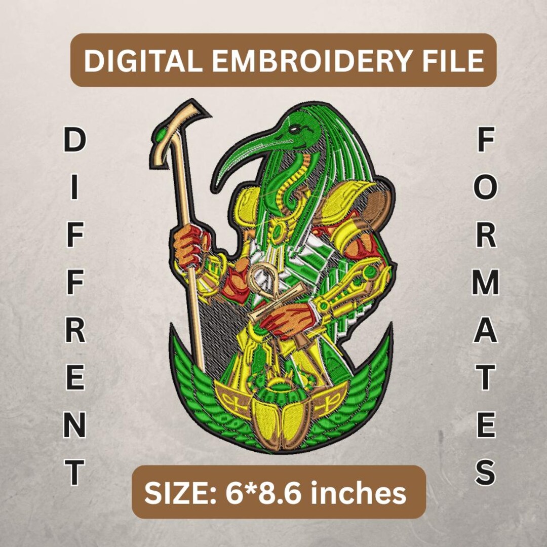Thoth Embroidery Design: Ancient Egyptian God (digital Download) - Etsy