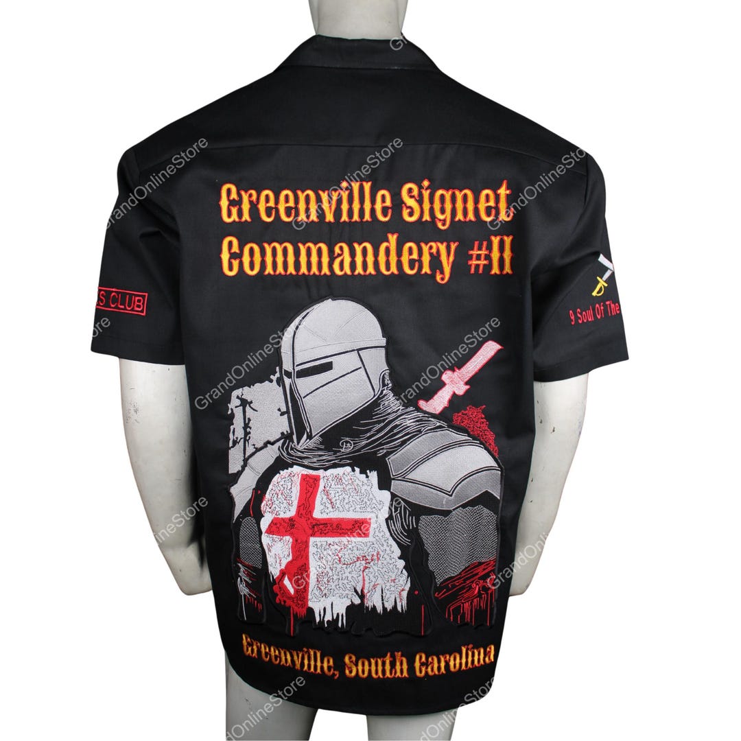 Knight Templar Commander Shirt Warrior Emblem Regalia-inspired Apparel ...