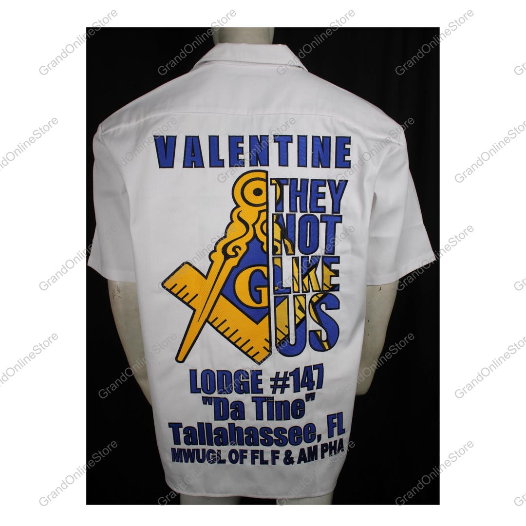 Masonic Embroidered Walking Shirt: Freemason Square & Compass Apparel ...