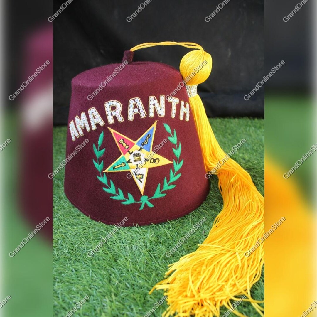 Custom Hand Embroidered Fez – High-quality & Affordable Masonic Regalia ...