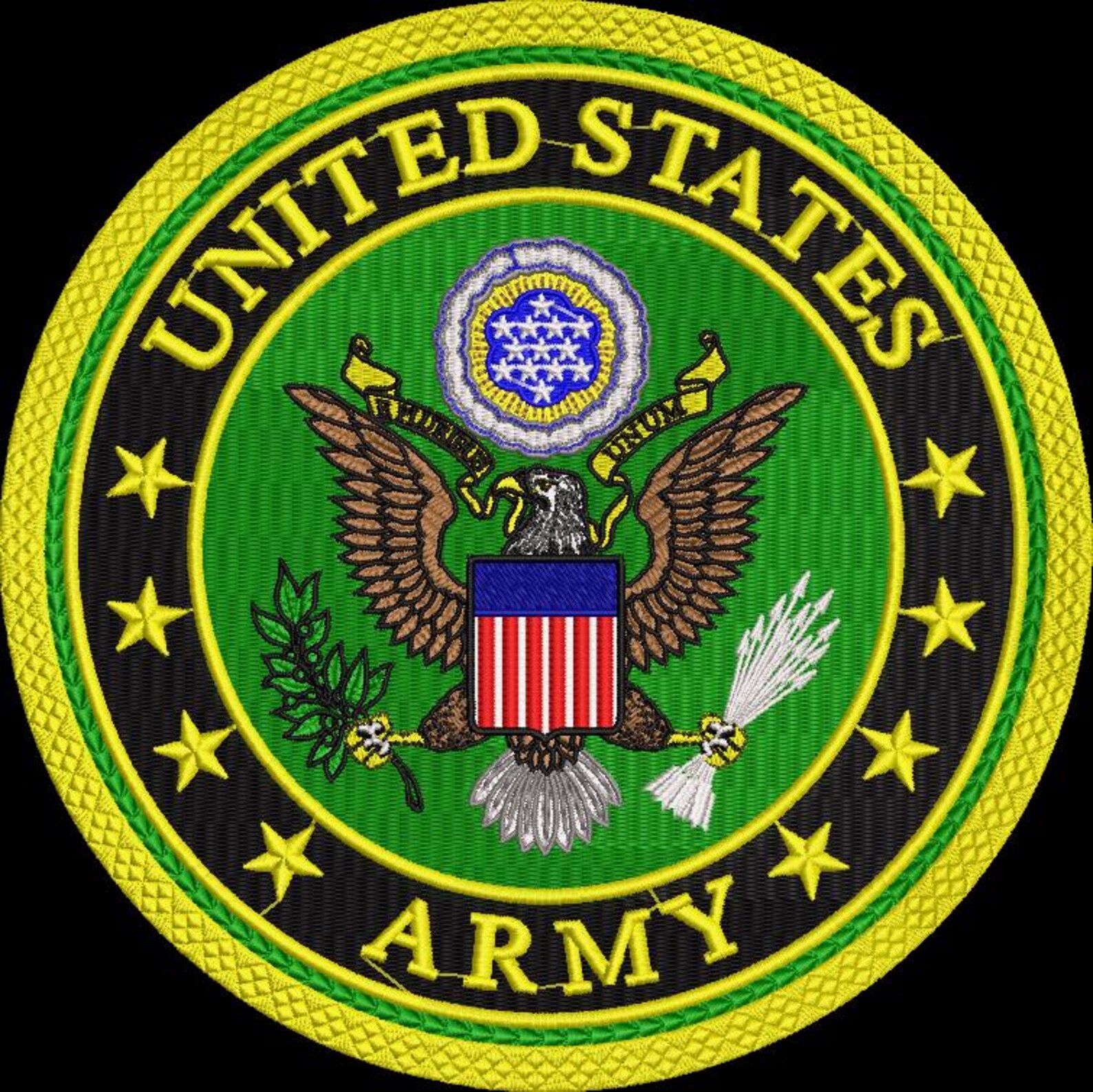 US Army Embroidery Design, American Military Patch, United States Army ...