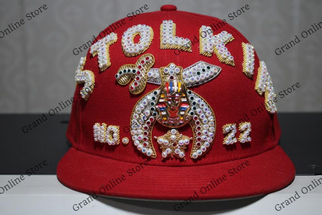 Handmade Embroidered Shriner Baseball Cap Embroidered Masonic Hat ...