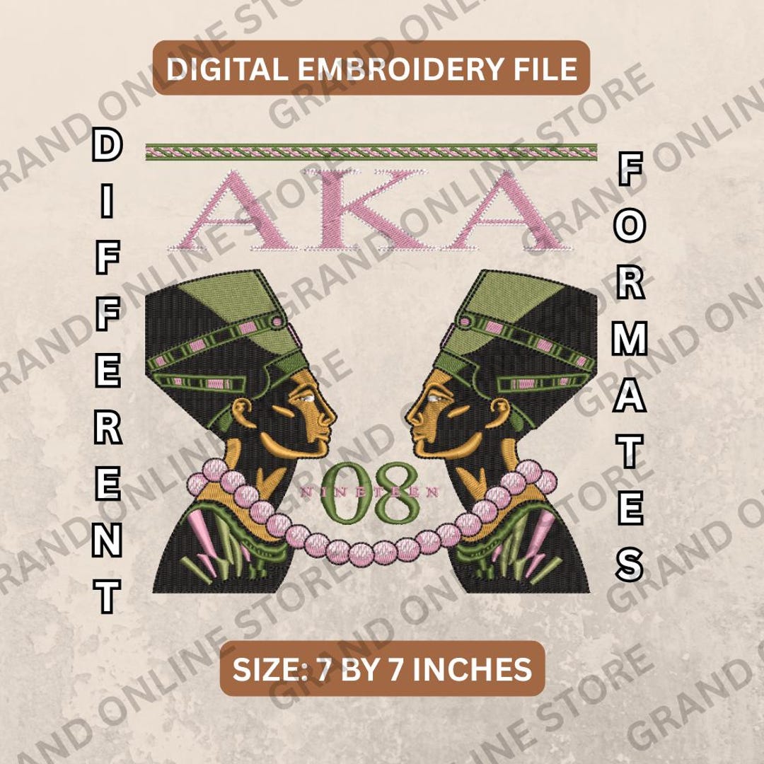 AKA Sisterhood Embroidery Design Alpha Kappa 1908 Machine Embroidery ...