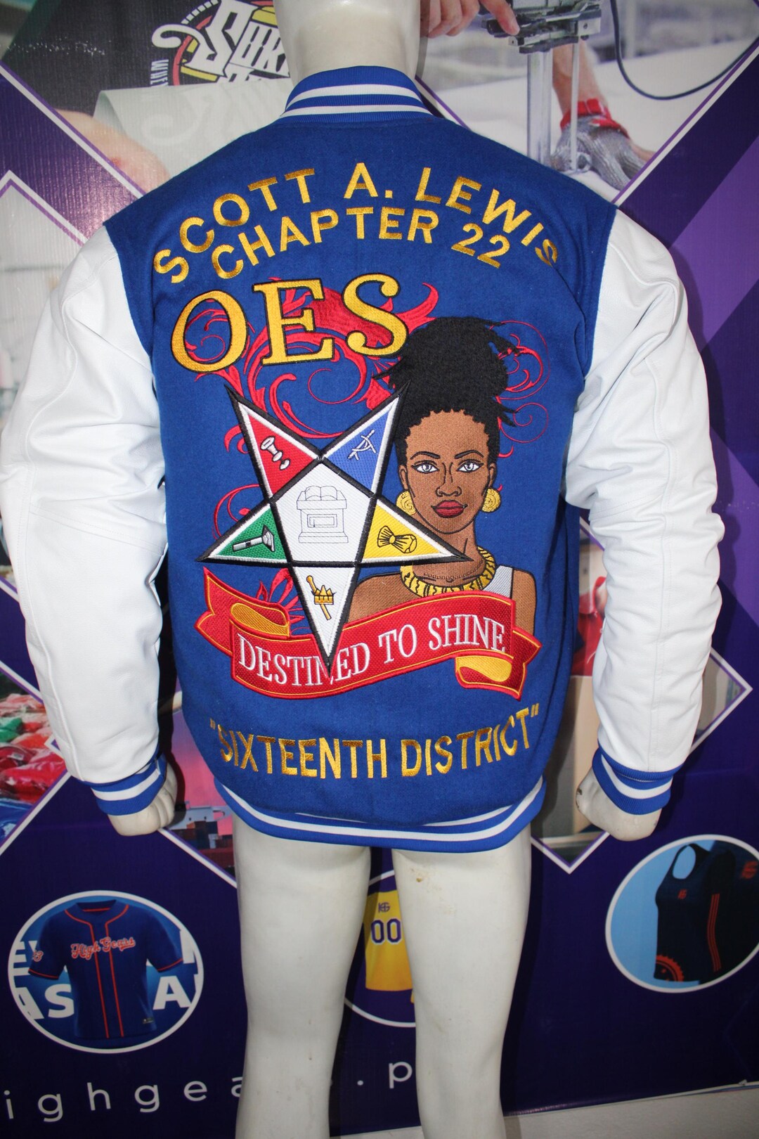 OES Varsity Jacket | Order of the Eastern Star Varsity Coat for Women ...