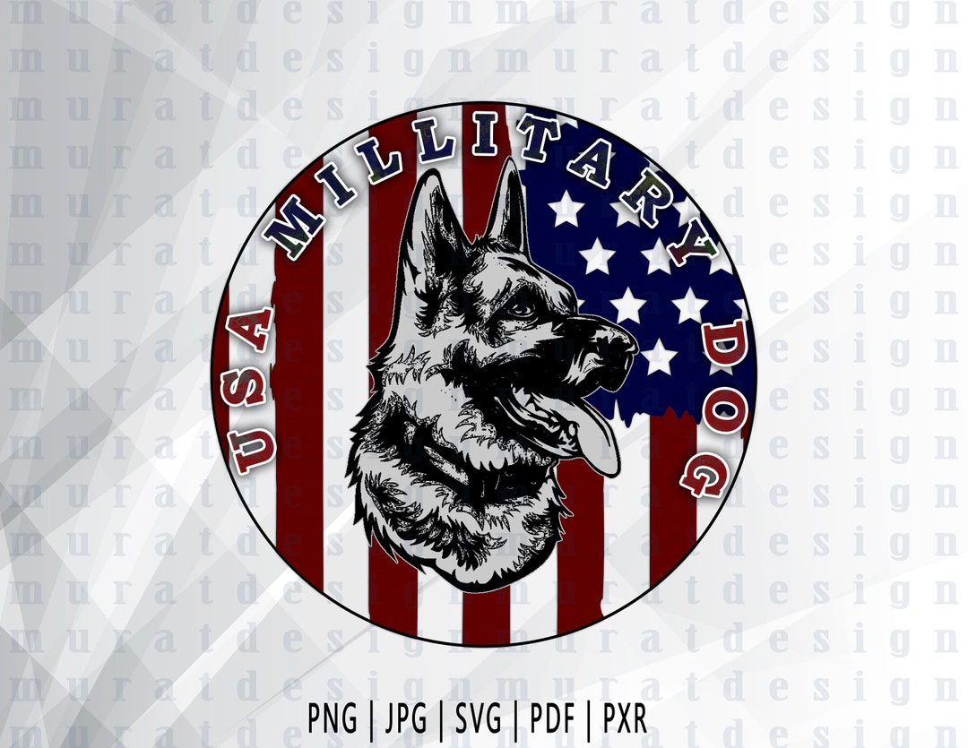 USA Military Dog Png, Jpg, Svg, K9 Hero Dog, Soldier, USA Flag, Vector ...