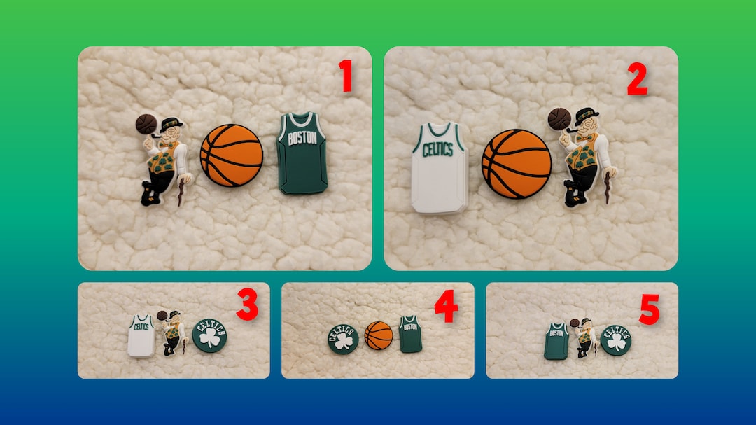 Boston Basketball Team Charm Sets - Etsy