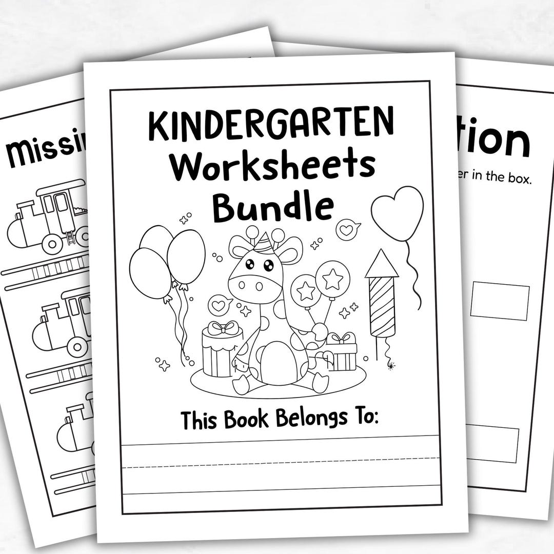 Kindergarten Worksheets Bundle 200+ Pages | Printable Worksheets ...