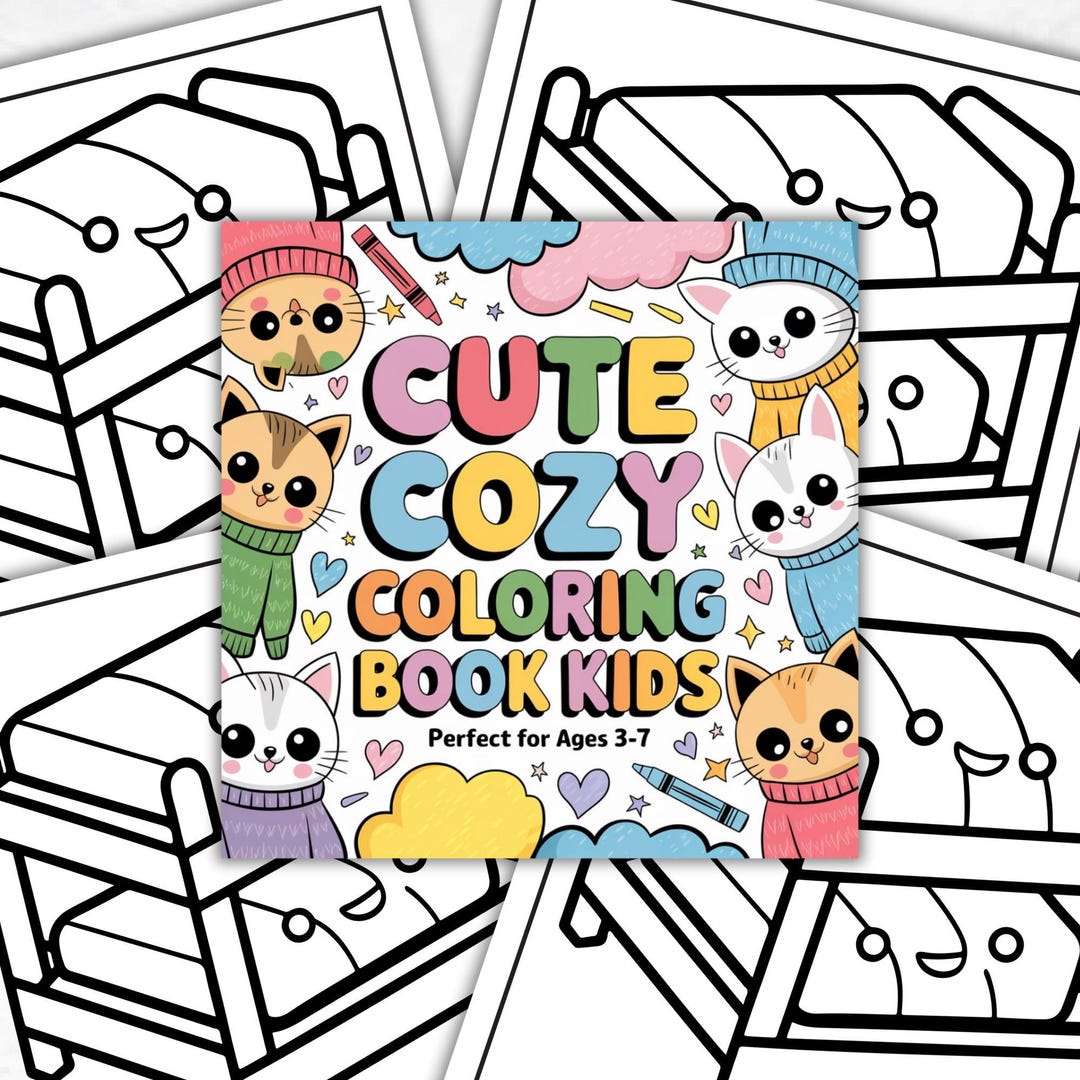 Cute Cozy Coloring Pages for Kids | 108 Pages + 18 KDP Covers ...