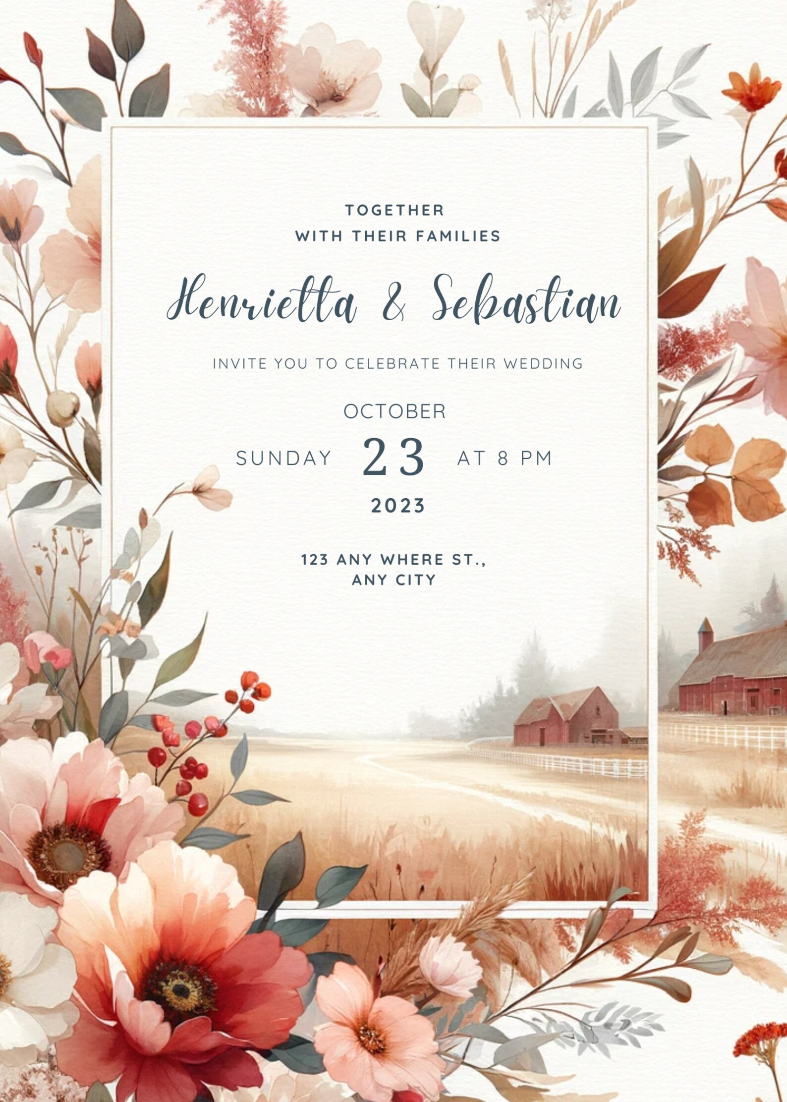 Elegant and Rural Wedding Invitation Bundle: Sophisticated and ...