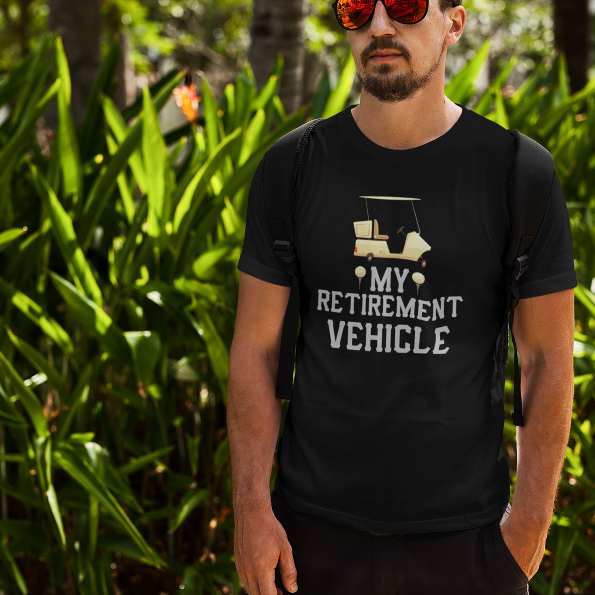 My Retirement Vehicle Yellow Cartoon Retired Retirement Funny T-shirt ...