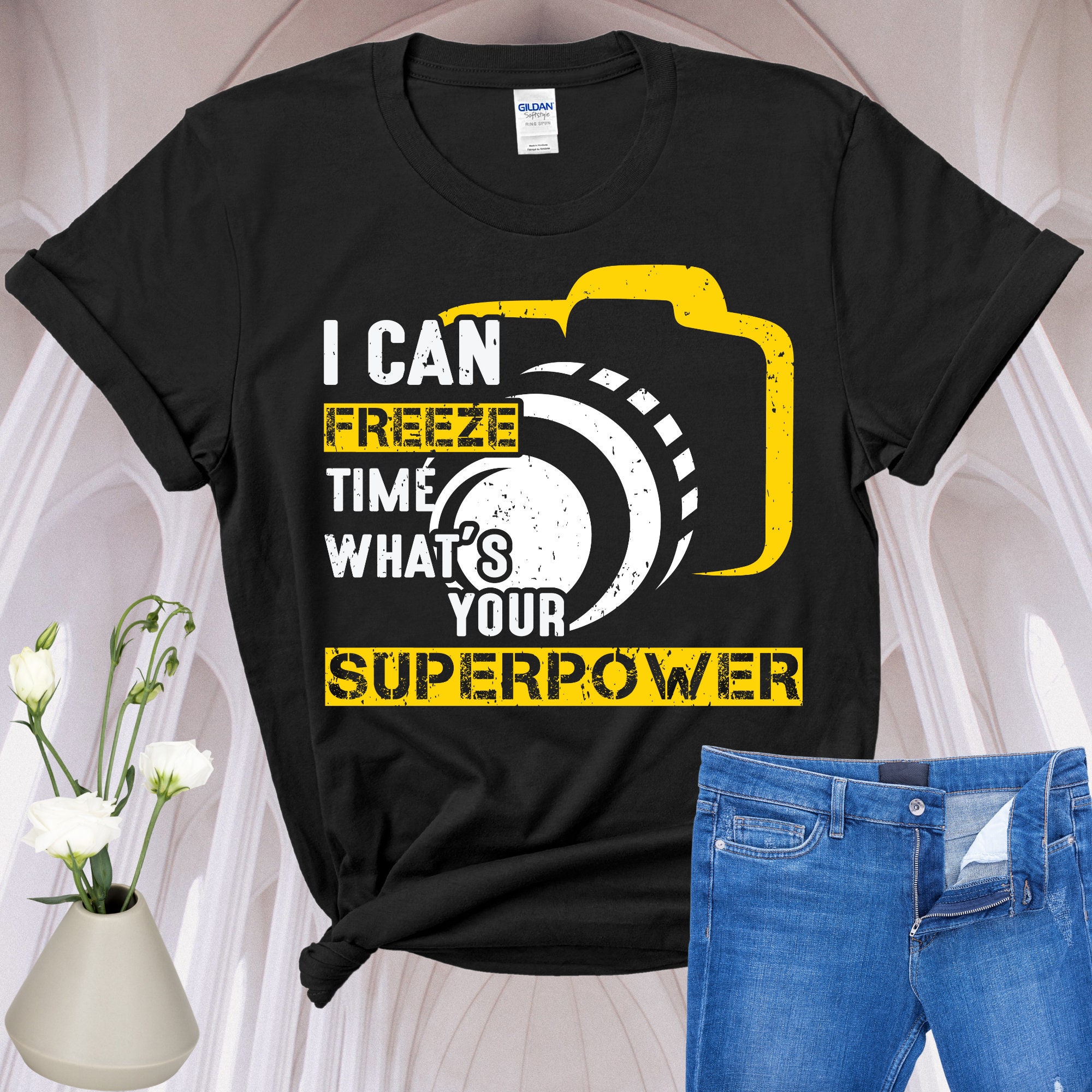 I Can Freeze Time What's Your Superpower Photographer Focus T-shirt ...