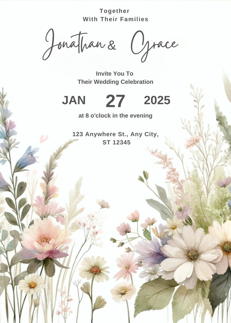 Elegant and Rural Wedding Invitation Bundle: Sophisticated and ...