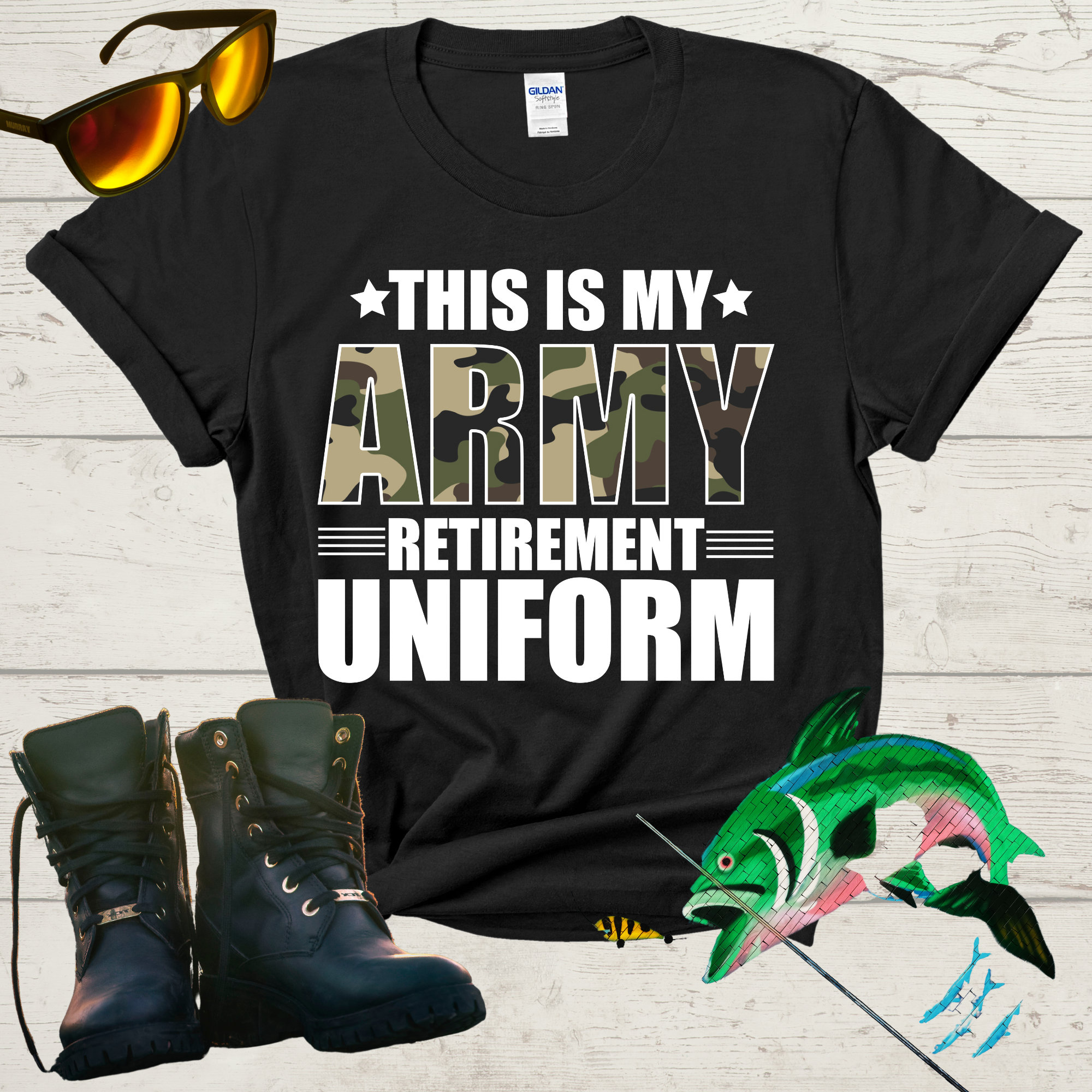 This is My Army Retired Uniform Camo Retired Retirement Funny T-shirt ...