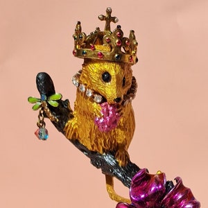 Adorable Golden Regal Vintage Mouse Sculpture - Etsy