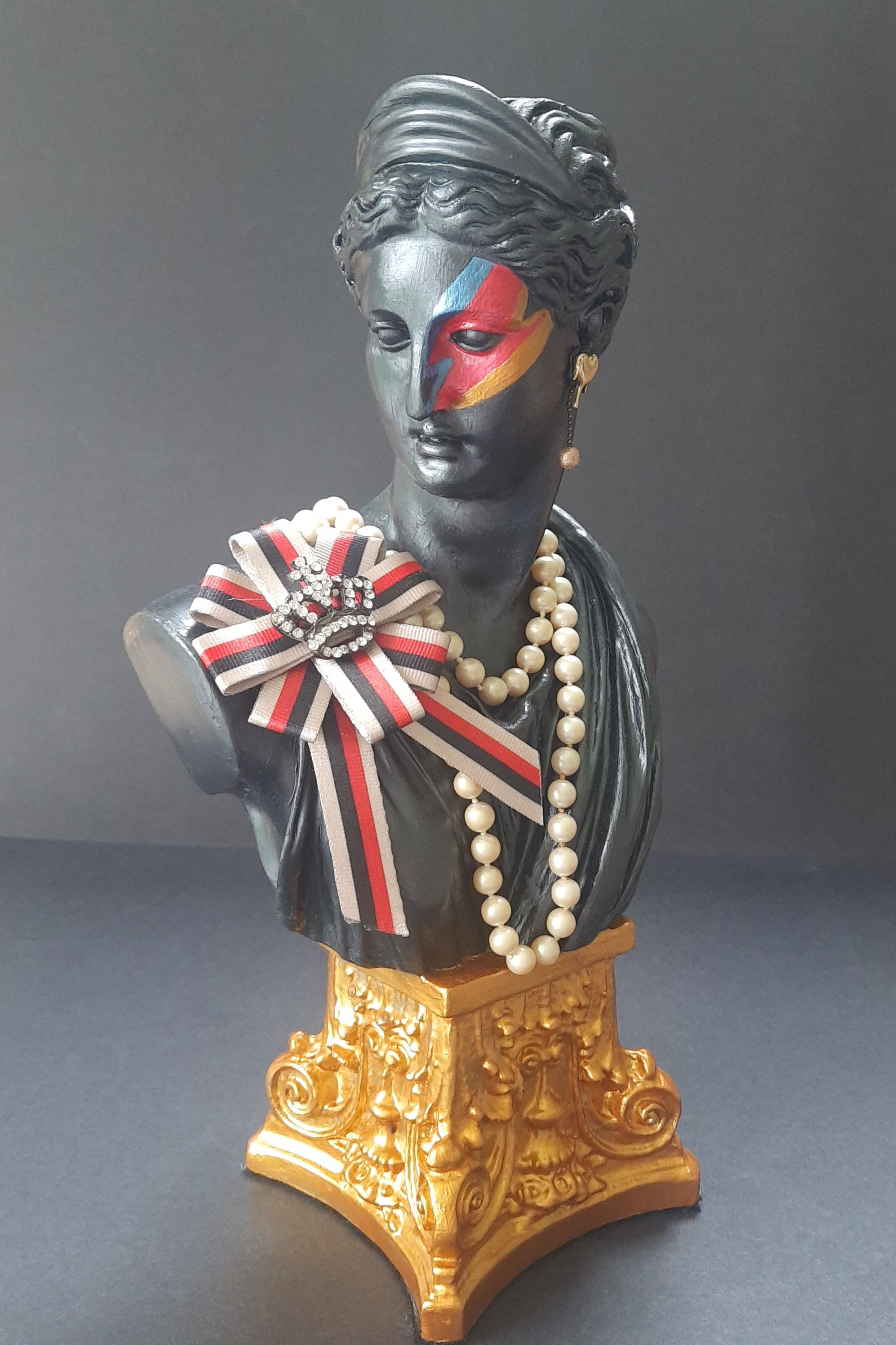 A Classical Female Head Statue With a Modern Edge Featuring - Etsy
