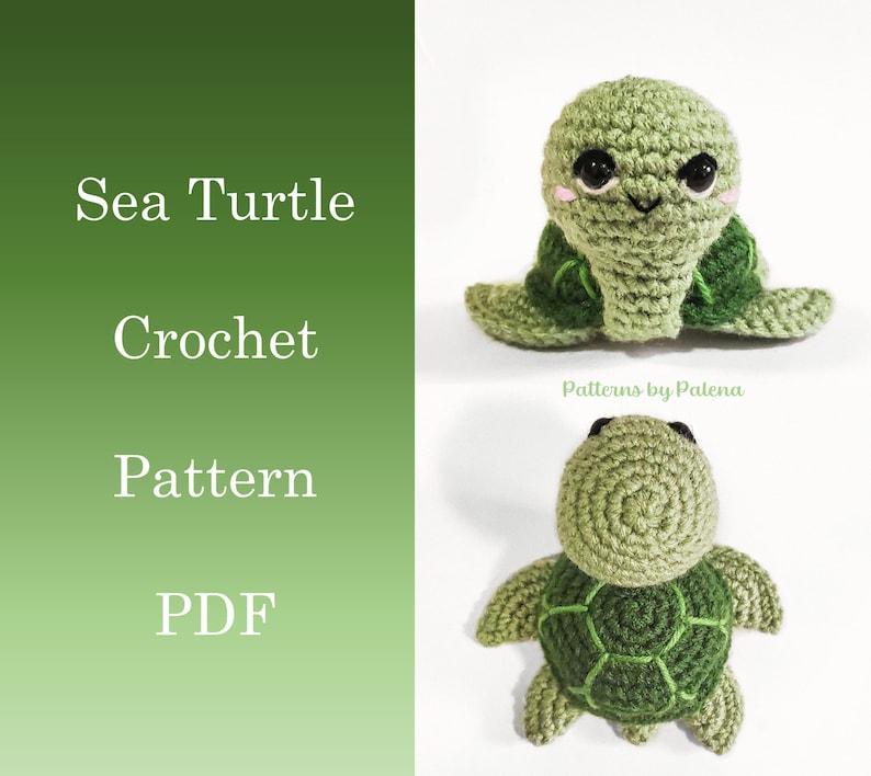 PATTERN ONLY Sea Turtle Crochet Pattern Instant DOWNLOAD - Etsy
