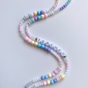Spring Lanyard, Teacher Lanyard, Teacher Beaded Lanyard, Customized ...