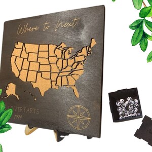 Personalized Push Pin Road Trip Map - Etsy