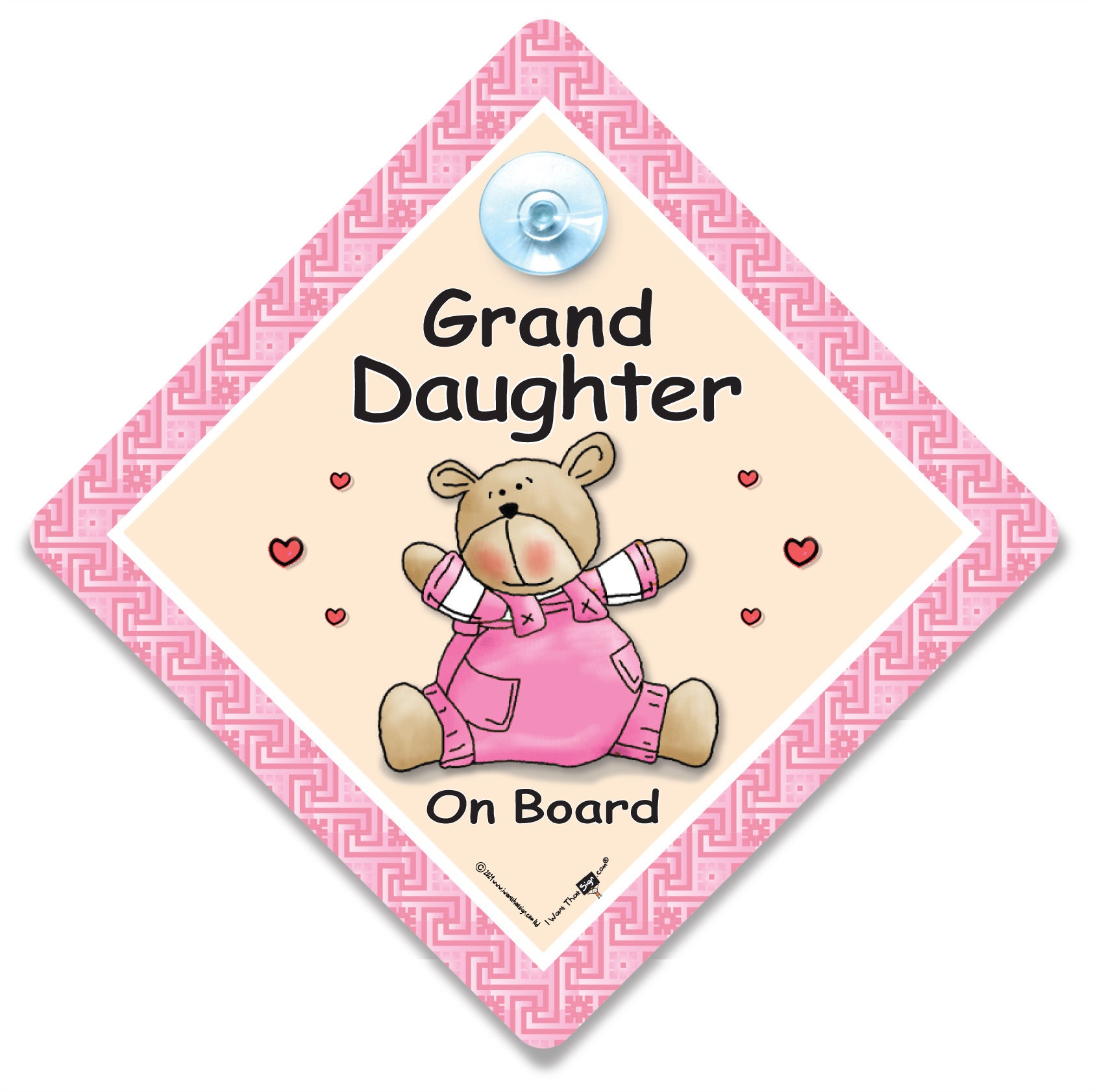 Granddaughter on Board Sign Baby on Board Sign High - Etsy