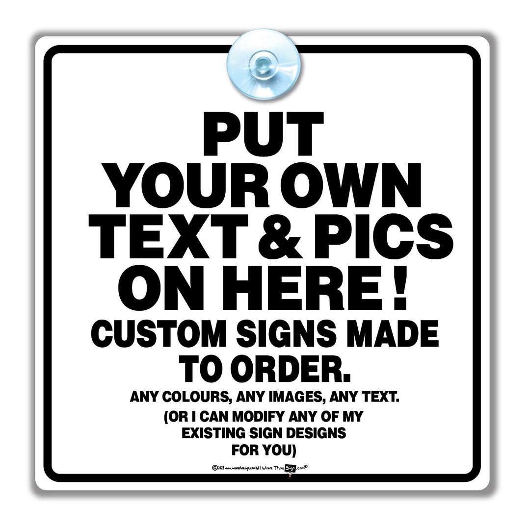 CUSTOM Home Sign, Custom Office Sign, Custom Vehicle Sign, Personalised ...