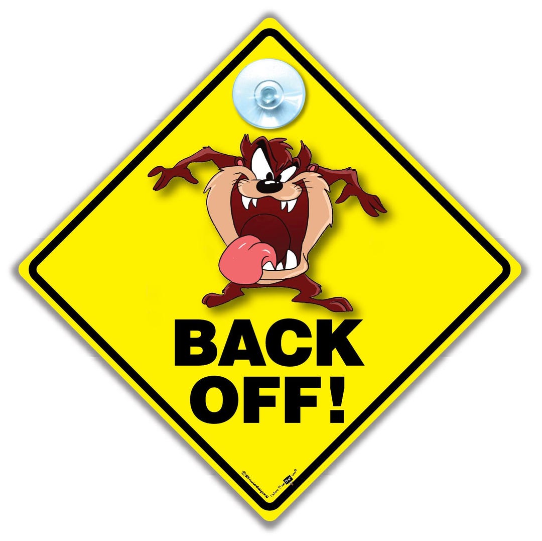 Taz Tasmanian Devil Car Sign: Anti Tailgating Novelty Decor (14 Cm) - Etsy
