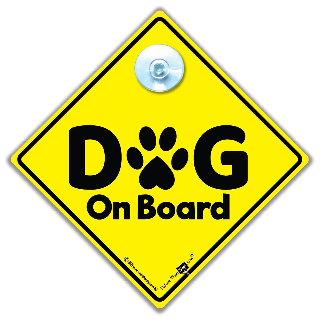 Dog on Board Car Sign: UK Made Vehicle Safety Sign - Etsy