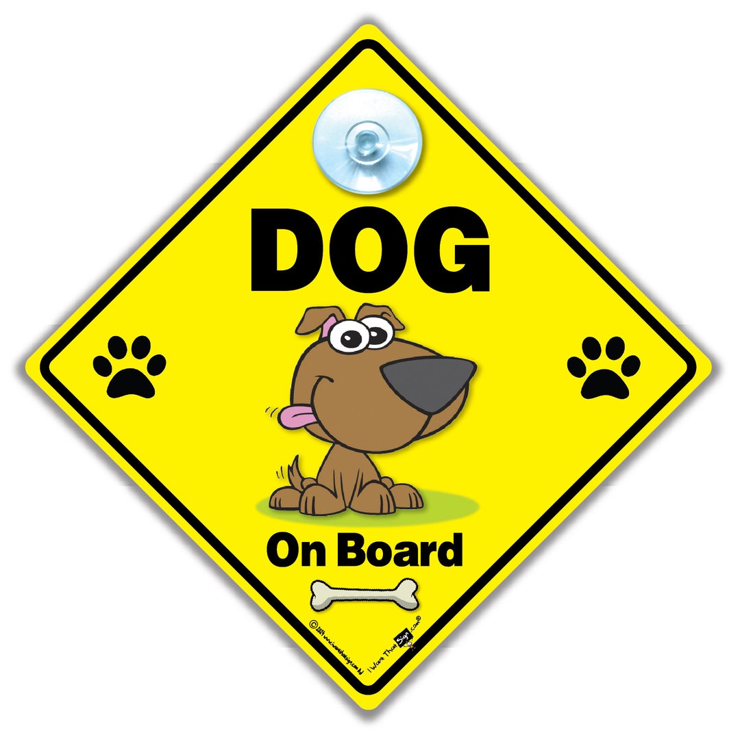 Dog on Board Sign, Fur Baby Sign, Dog on Board Car Sign, High ...