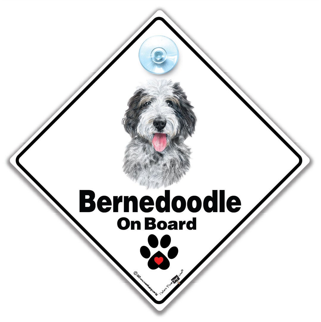 Bernedoodle on Board Car Sign: High Visibility Suction Cup - Etsy