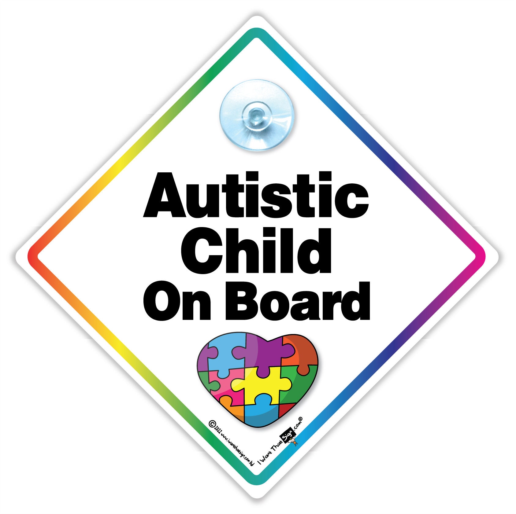 Autistic Child on Board Car Sign Autistic Baby on Board Sign - Etsy