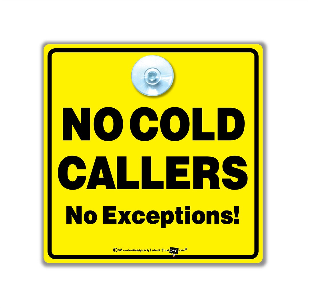 No Door Sellers Sign, No Cold Callers Sign, Anti Canvasser Sign for ...