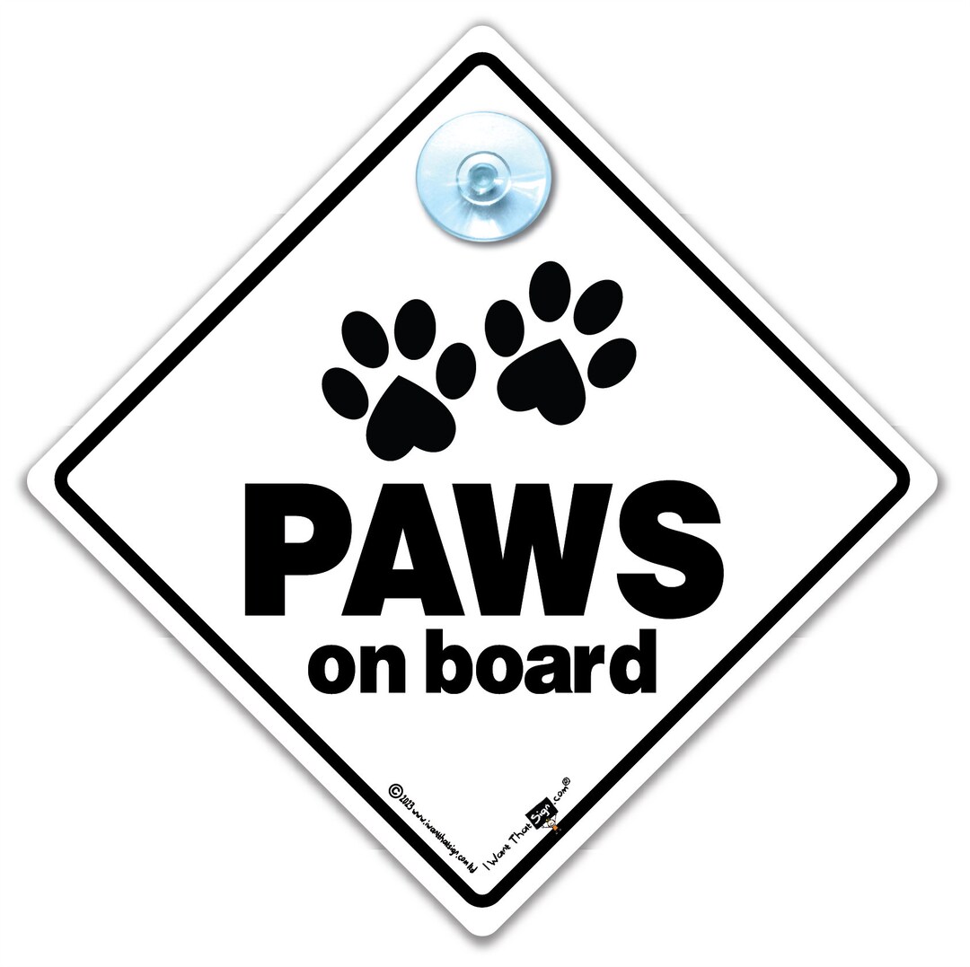 Novelty Car Window Decal For Dogs For Dogs | 14cm X 14cm Suction Cup ...