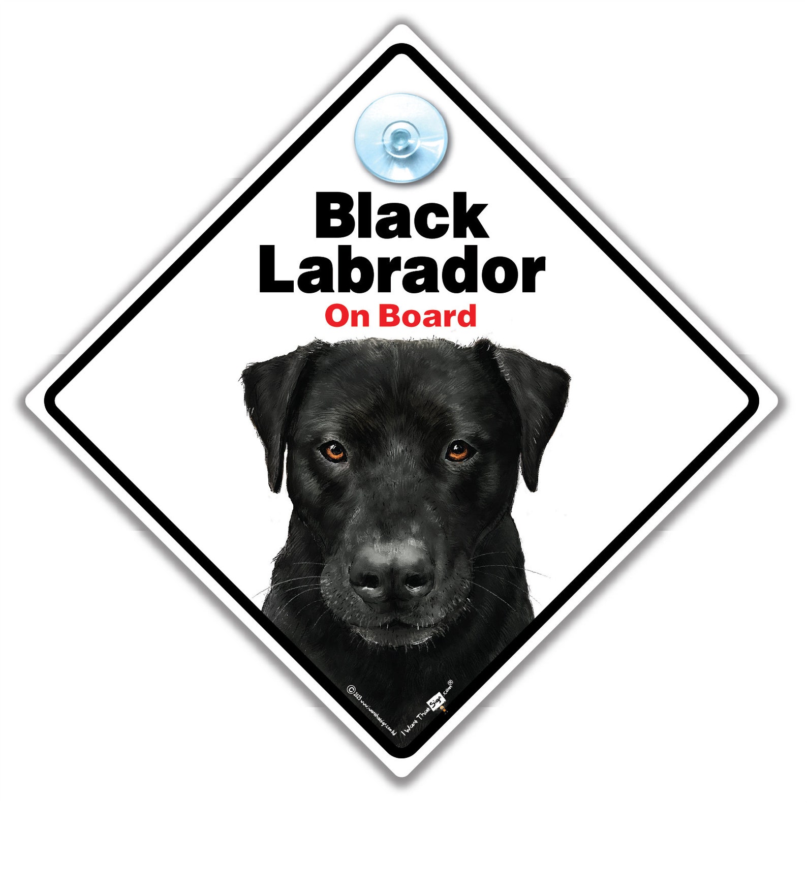 Black Labrador on Board Car Sign, Black Lab on Board Sign, Fur Baby ...