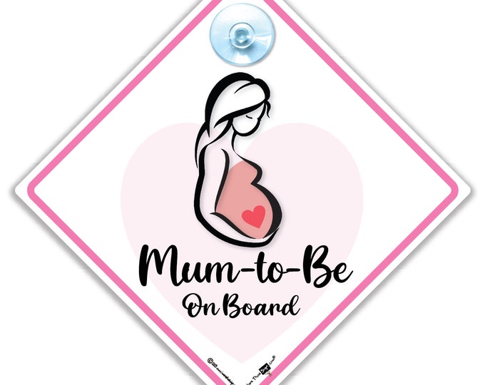 Mum-to-be Sign, Bump on Board Sign, Pregnant Lady Sign, Baby on Board ...