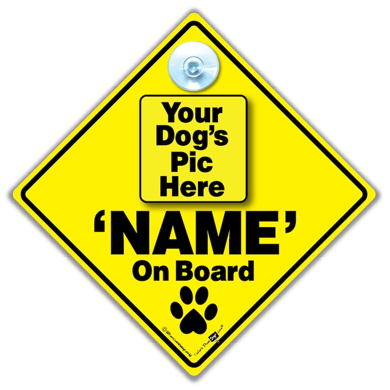 Dog on Board Custom Sticker - Etsy UK