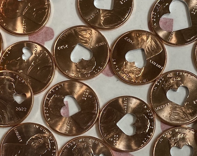 Lucky Penny With Heart Cut Out - Etsy
