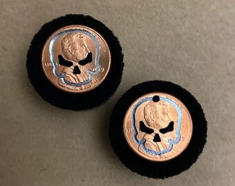 Skull Penny Cutout - Etsy