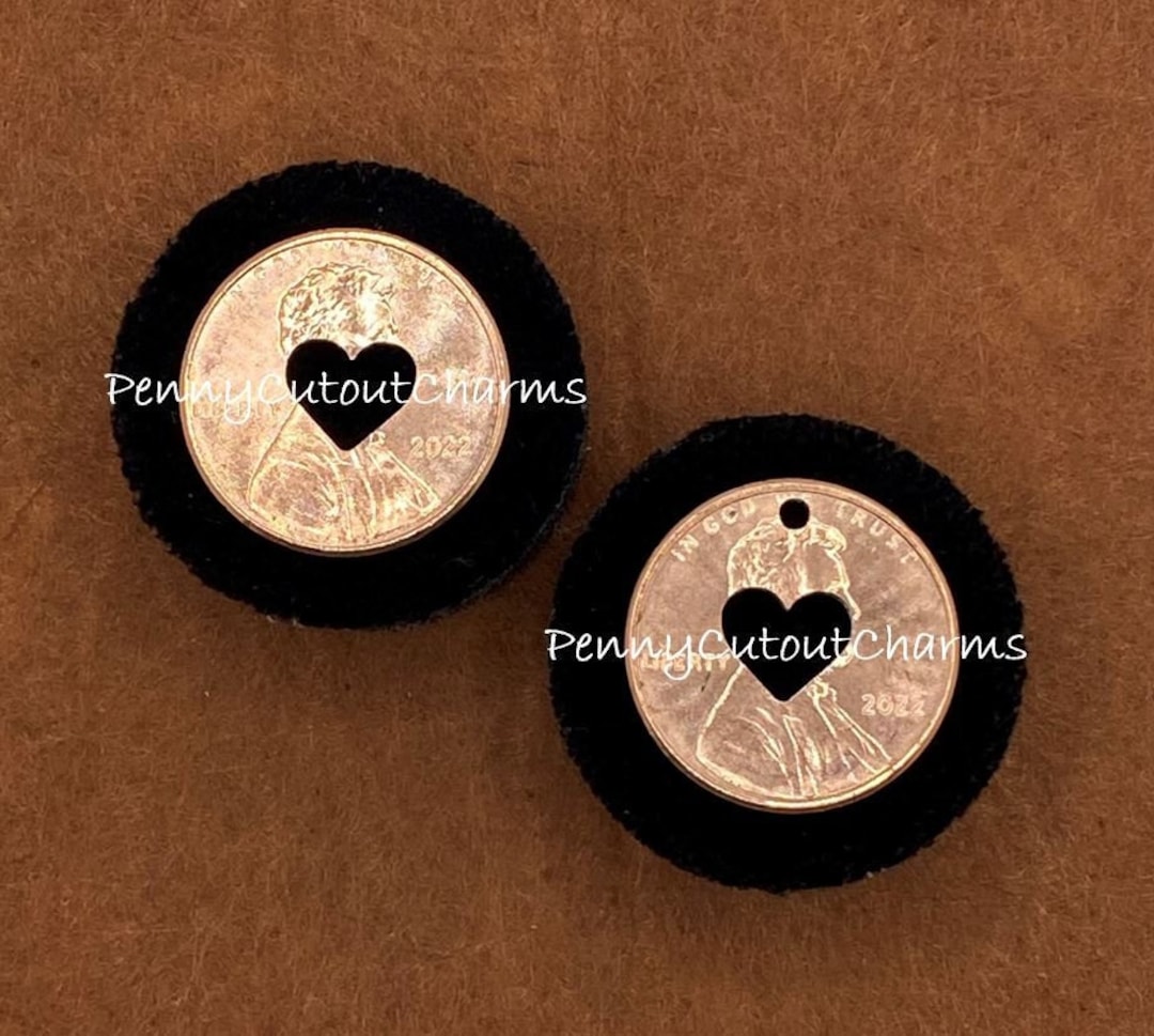 FOR CHARITY Lucky Penny Cut Out HEART Penny Charm Unique Penny Keepsake ...