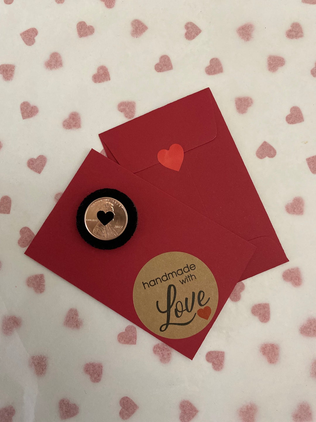 CHARITY Lucky Penny Cut Out HEART Penny Cutout Charm Keyring Charm ...