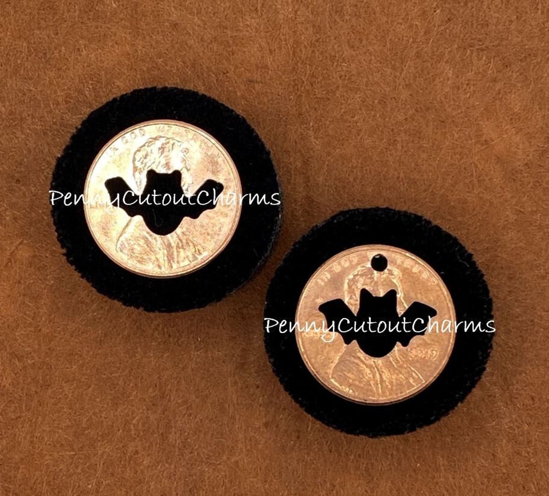 FOR CHARITY BAT Penny Cut Out Animal Penny Cutout Charms "halloween ...