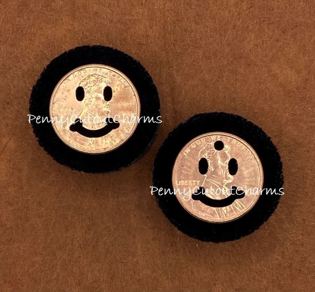 CHARITY Lucky Penny Cut Out SMILEY FACE Cutout Penny Charm - Etsy